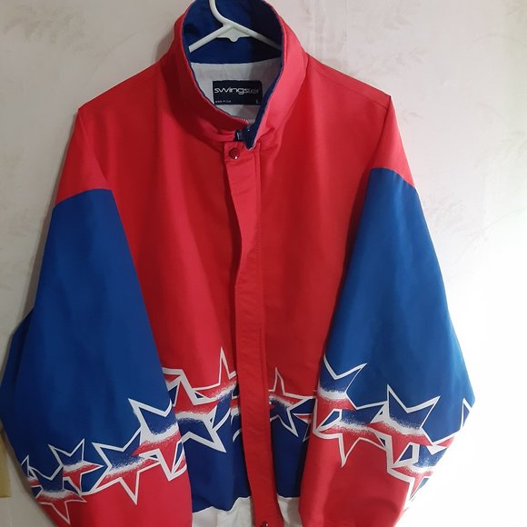 swingster | Jackets & Coats | Swingster Mens Red Blue And White Stars ...